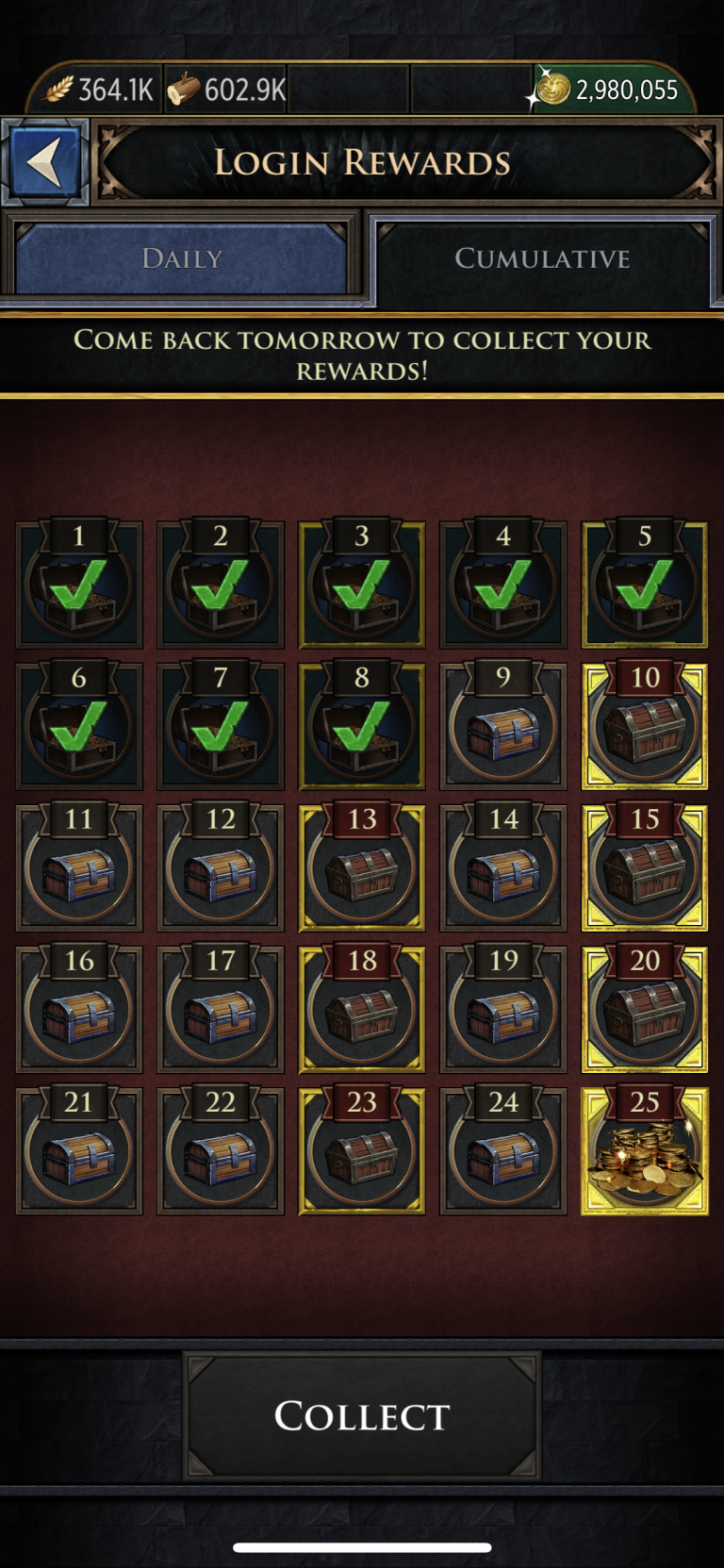 Daily Quests & Login Rewards | Game of Thrones: Conquest